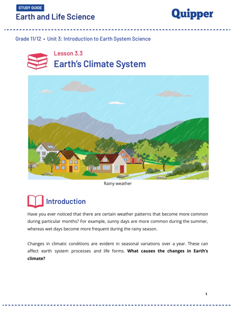 Earths Climate System | PDF