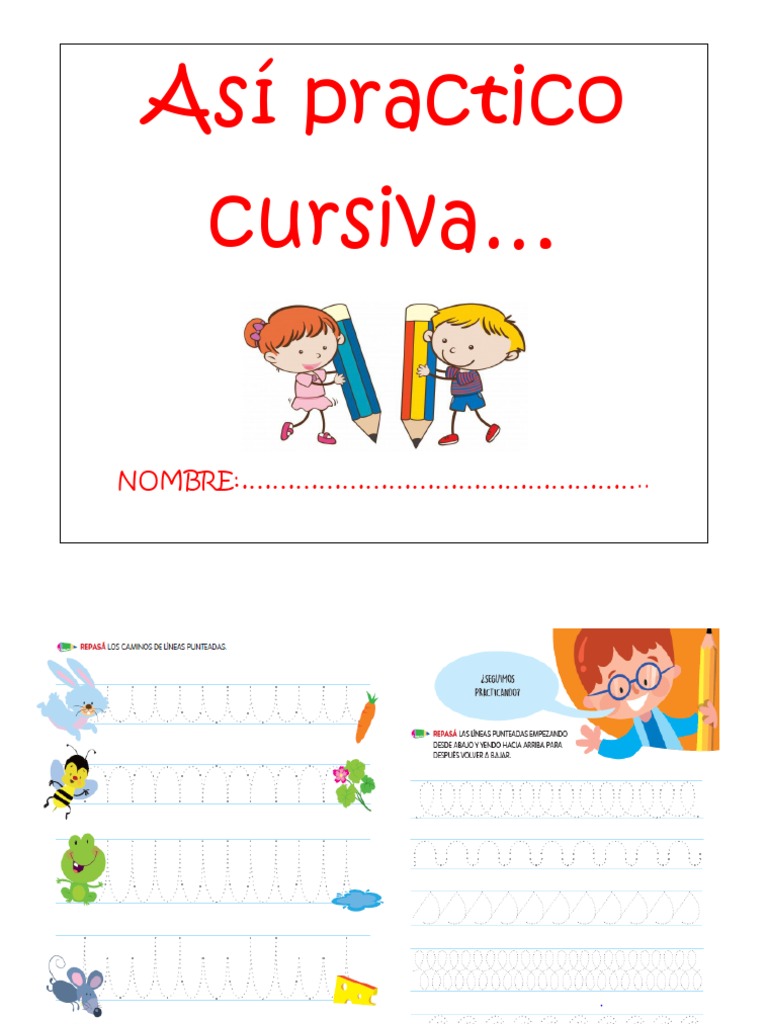 Practicar de Cursiva 2° Grado. | PDF