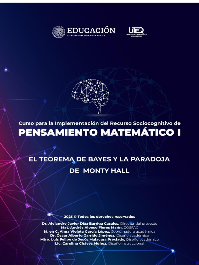 Teorema de Bayes y Monty Hall - NEM | PDF | Matemáticas | Conceptos ...