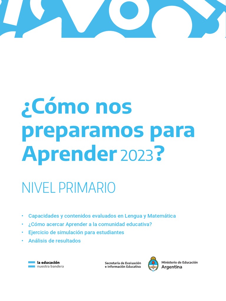 Como Nos Preparamos Primario 2023-21-06 | PDF | Aprendizaje | Evaluación