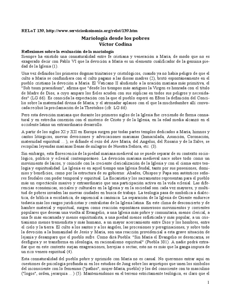 Victor - Codina - Mariología Desde Los Pobres | PDF