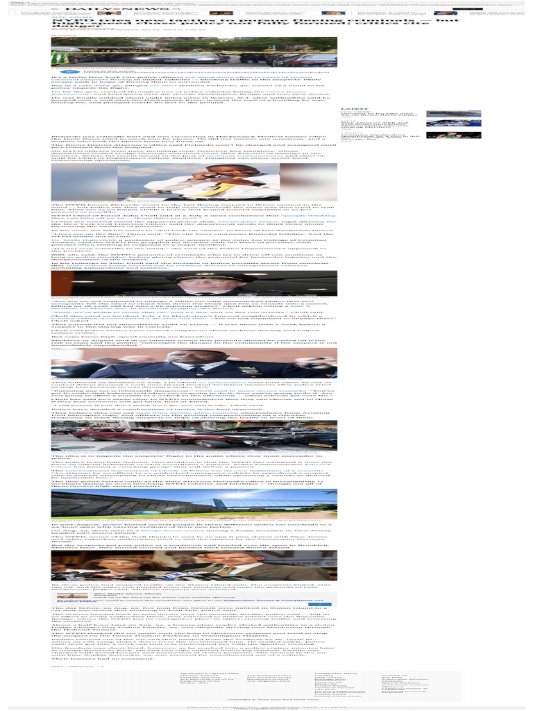 NYPD High-Speed Chase Policy Not Fully Formed Critics Cite Danger | PDF ...