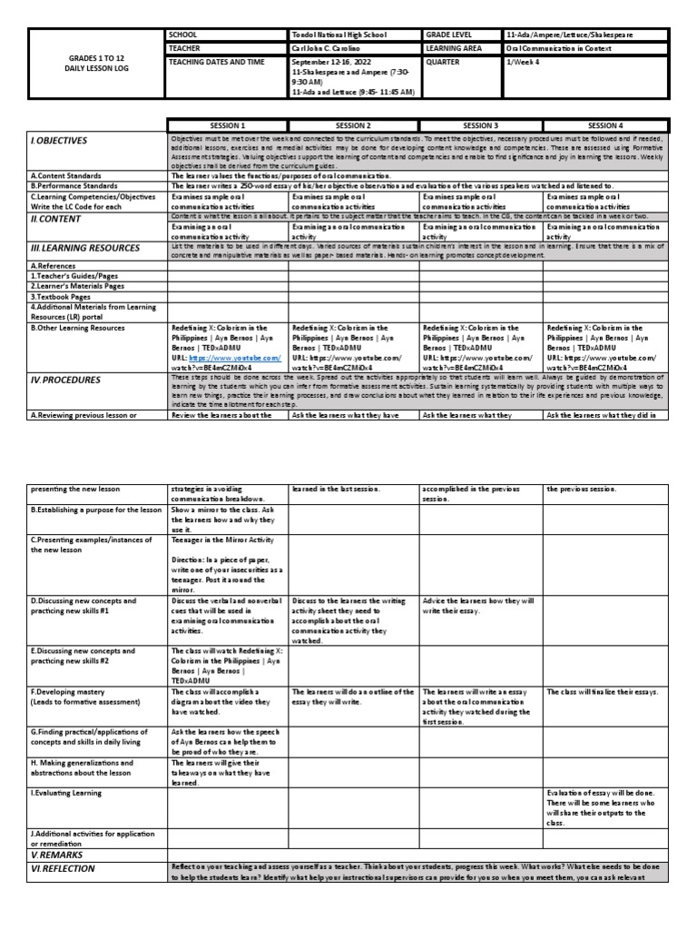 I Objectives | PDF | Learning | Communication