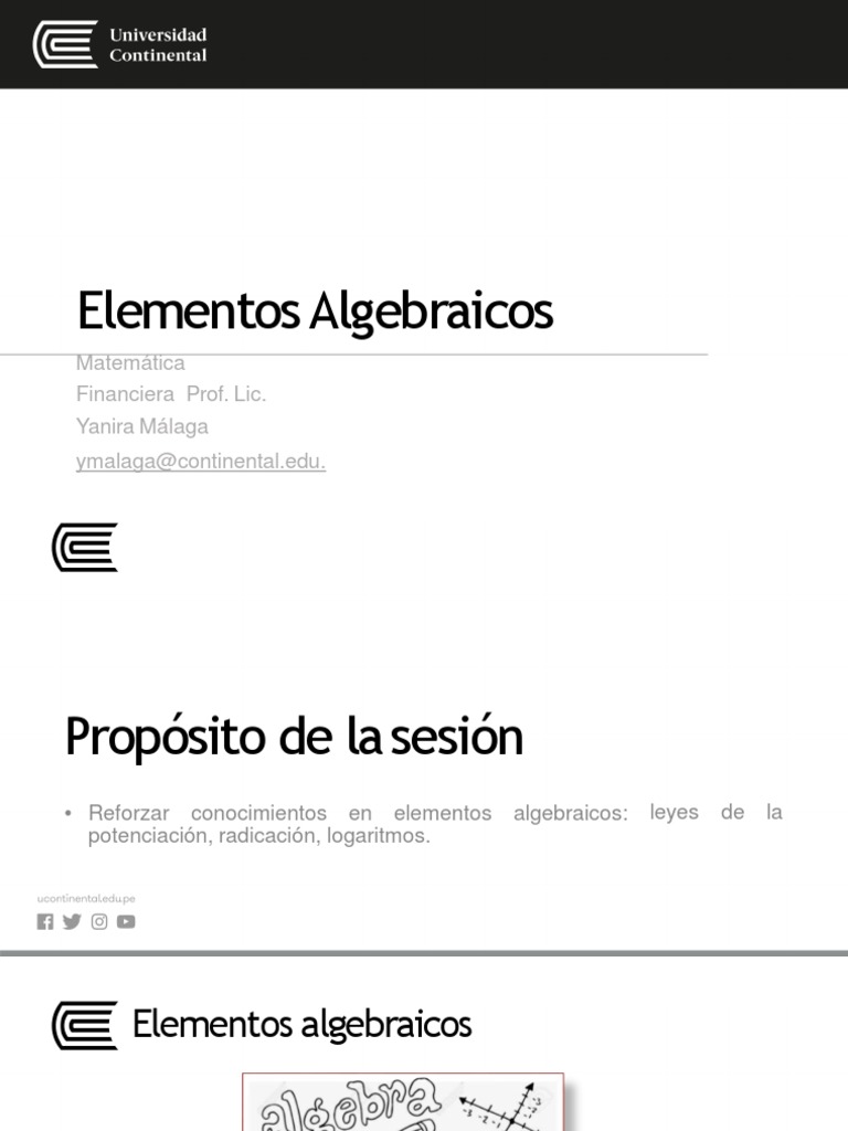 Elementos Algebraicos y Ejercicios | PDF | Exponenciación | Multiplicación
