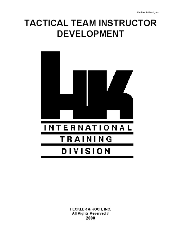 HK Tactical Team Instructor Course | PDF | Firearms | Swat