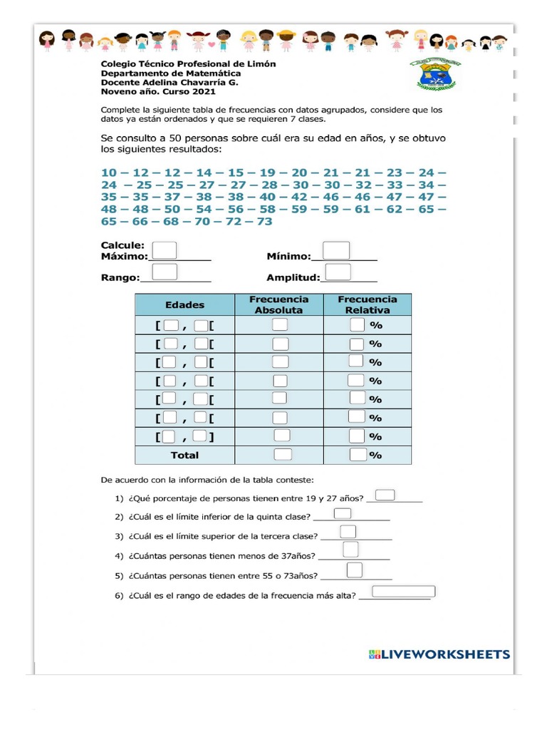 Ejercicio de Tabla de Frecuencia Datos Agrupados | PDF Ejercicio de Tabla de Frecuencia Datos Agrupados | PDF