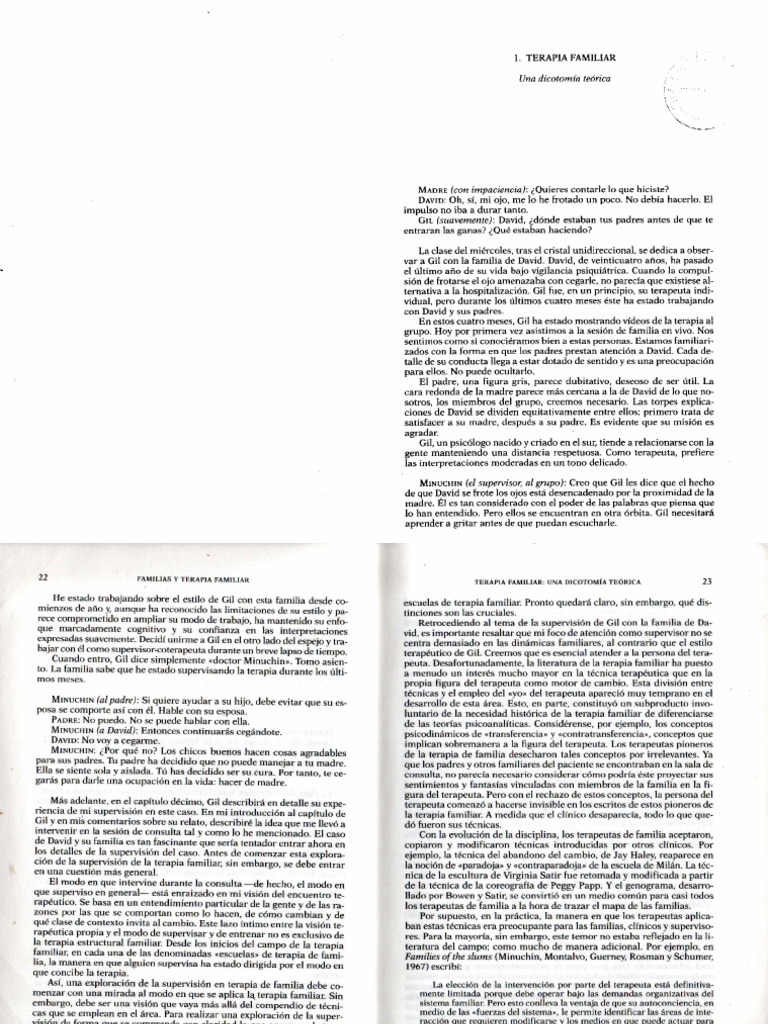 El Arte de La Terapia Familiar - Minuchin | PDF