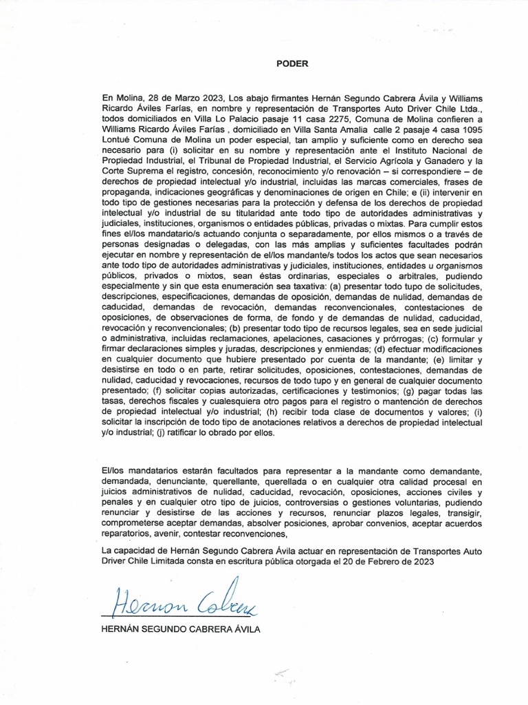 Poder INAPI | PDF
