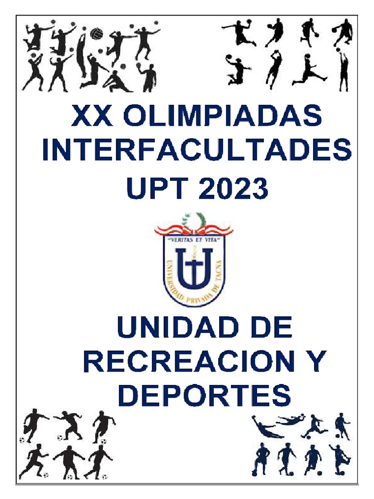 Bases XX Olimpiadas Interfacultades Upt 2023. | PDF | Deporte del ...