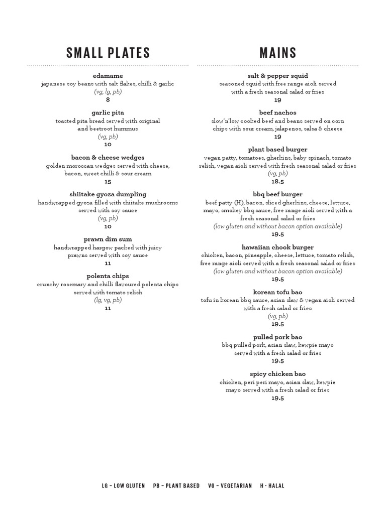 Food Menu | PDF