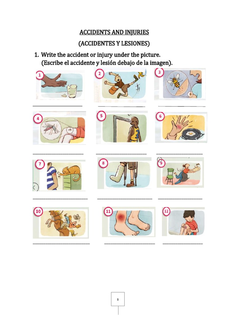 Lesson 1 Accidents and Injuries | PDF