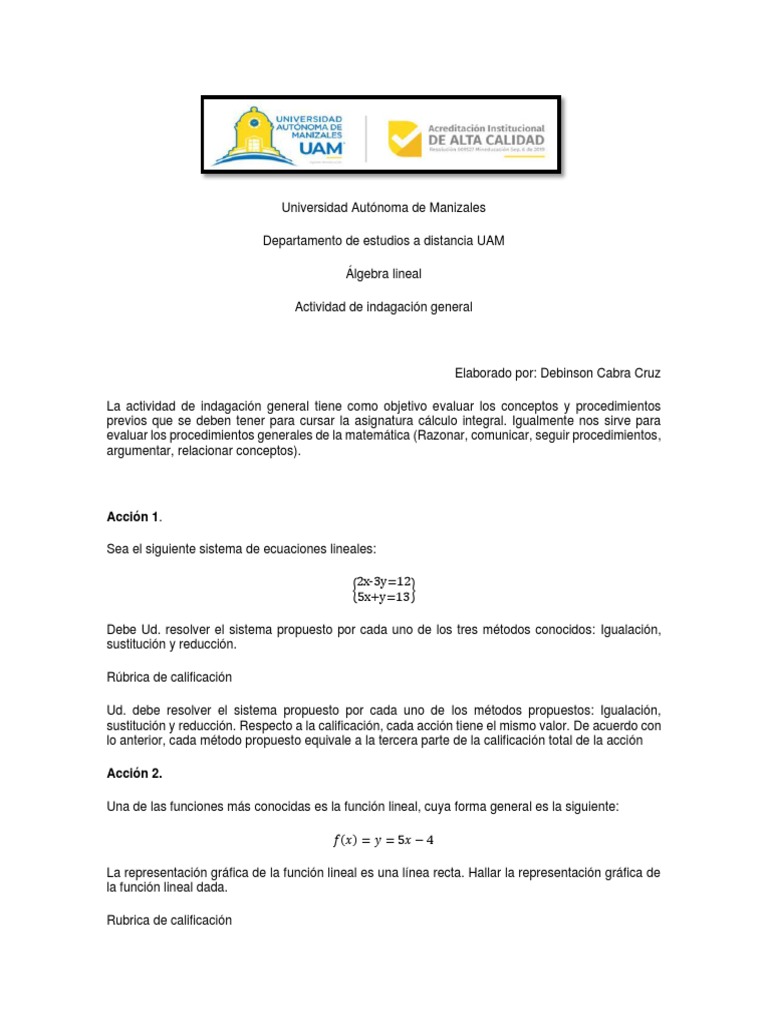 Resolución de Sistemas Lineales UAM | PDF | Métodos y materiales de enseñanza | Ciencia y ...