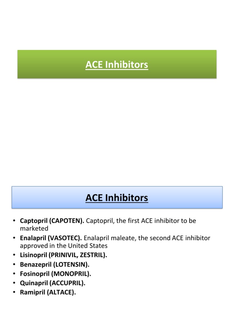 ACE Inhibitors | PDF