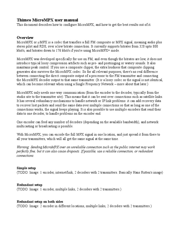 MicroMPX Manual | PDF | Codec | Bit Rate