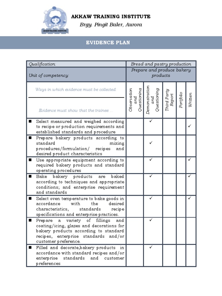 Evidence PLan | PDF | Baking Powder | Baking