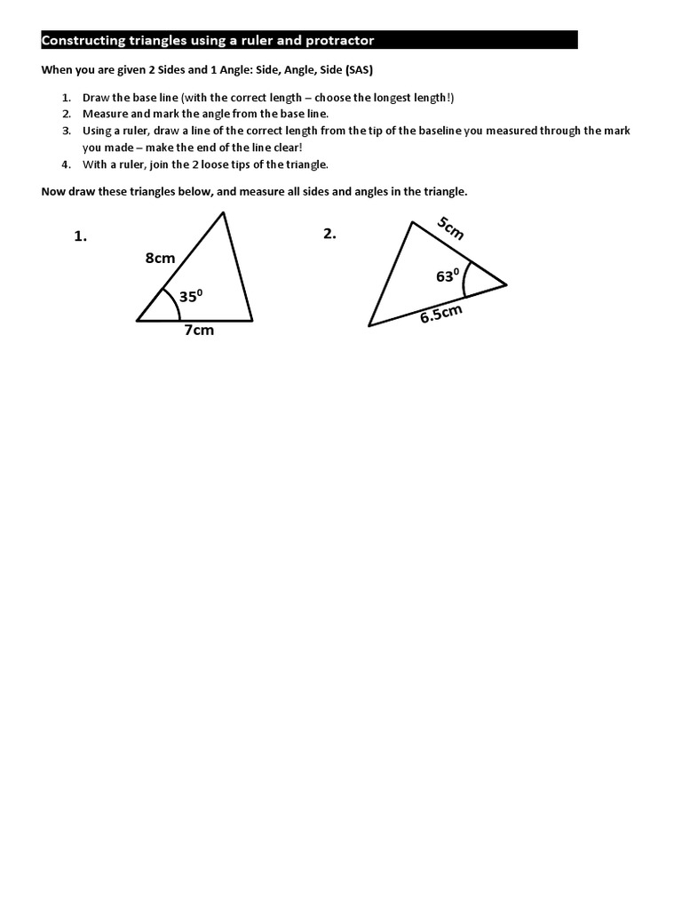 Making Triangles Worksheet | PDF
