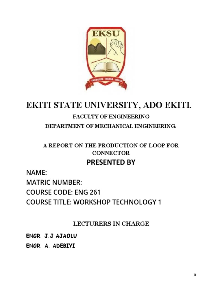 Ekiti State University | PDF