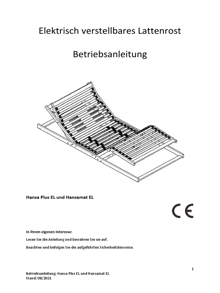 Betriebsanleitung Hansa Plus EL Und Hansamat EL 1 | PDF