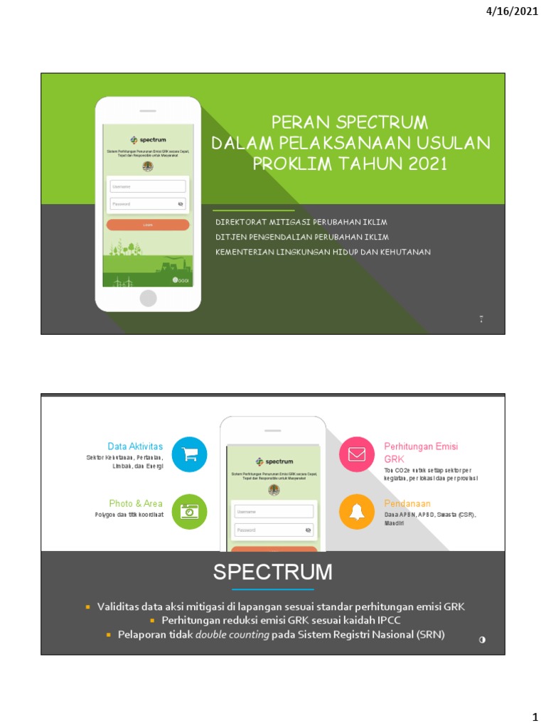 Penggunaan SPECTRUM Dalam ProKlim.16042021.Re | PDF