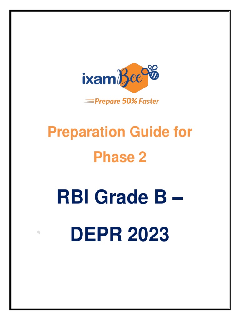 RBI Grade B DEPR 2023 Preparation Guide For Phase 2 PDF | PDF