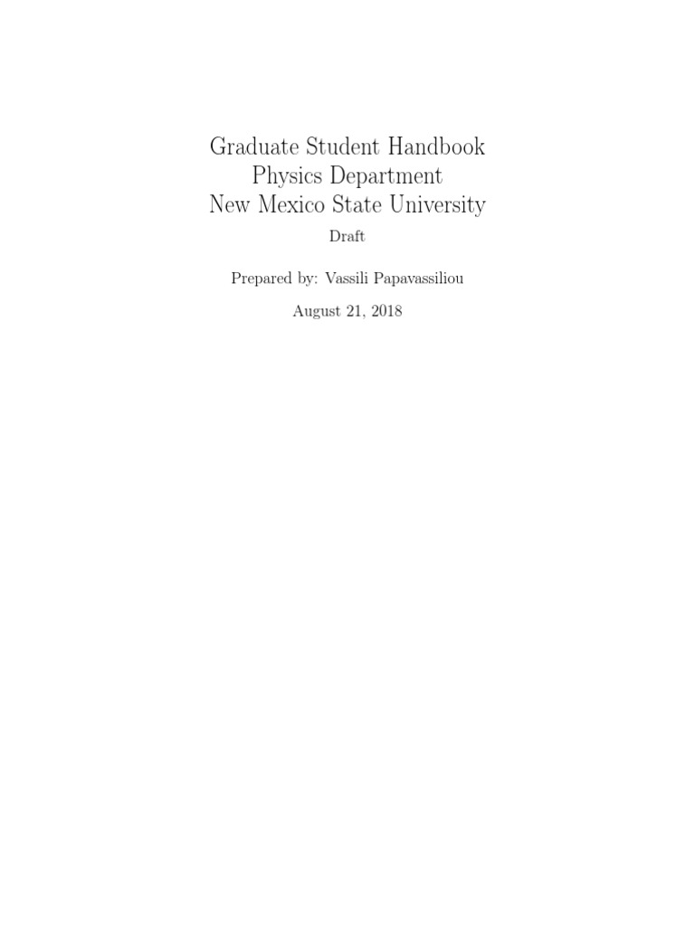 NMSU Physics Graduate School | PDF | Thesis | Academic Degree NMSU Physics Graduate School | PDF | Thesis | Academic Degree