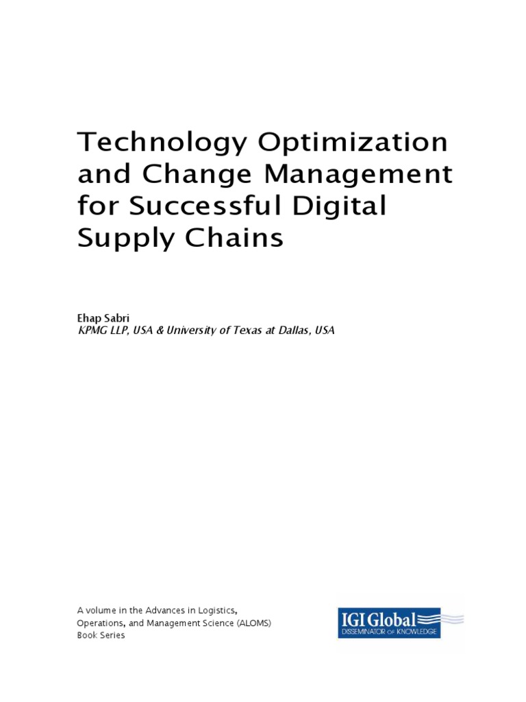 Sabri E. Technology Optimization... Digital Supply Chains 2019 | PDF | Supply Chain | Supply ...