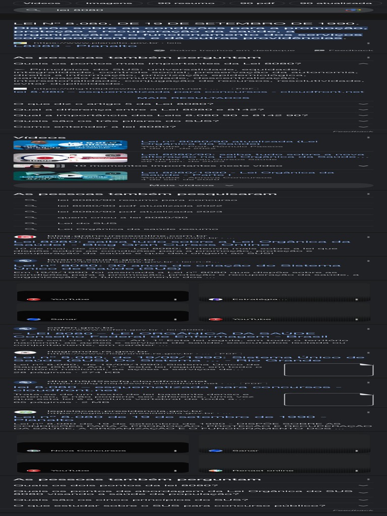 Lei 8080 - Pesquisa Google | PDF