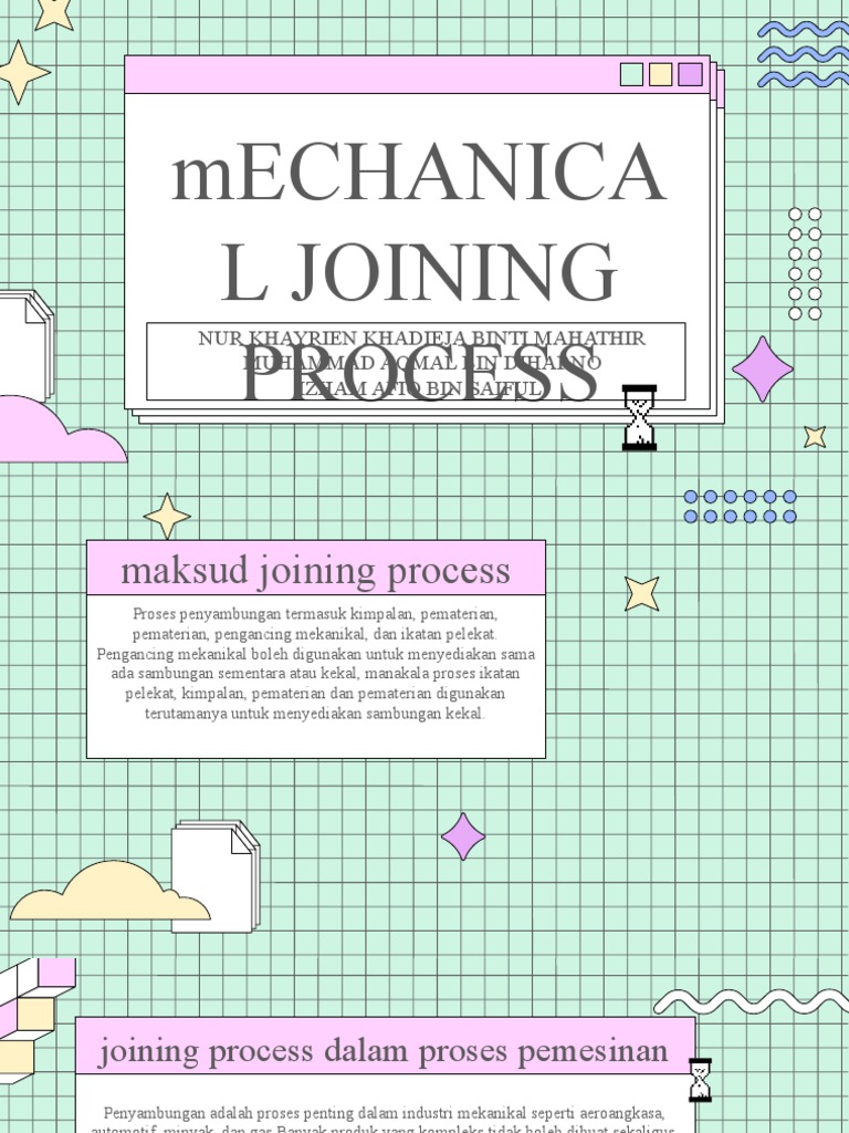 Presentation Joining Process | PDF | Komputer | Teknologi & Rekayasa
