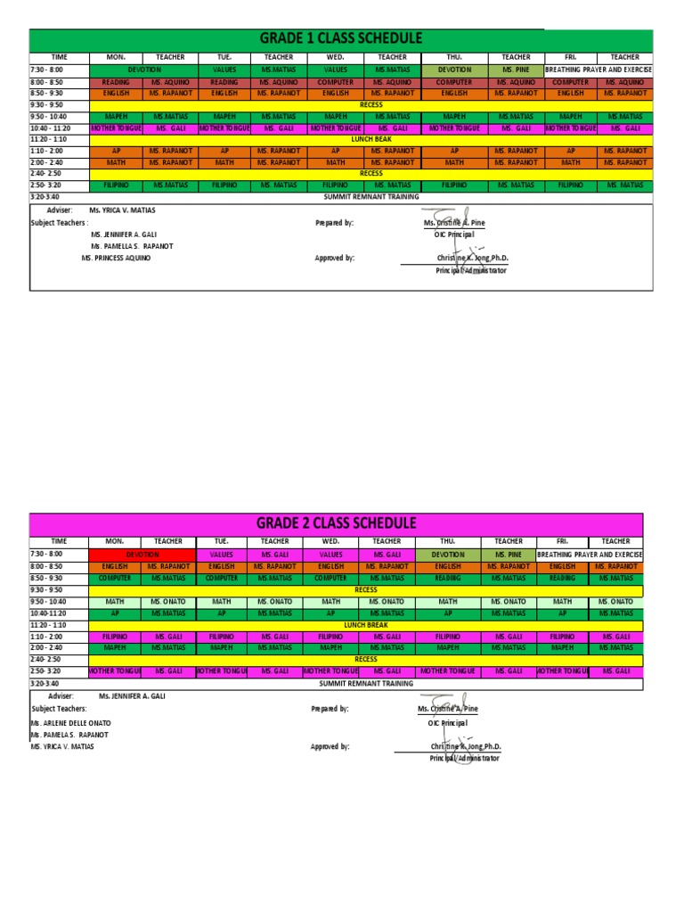 Class Program 2021-2022 | PDF | Philippines | Public Administration