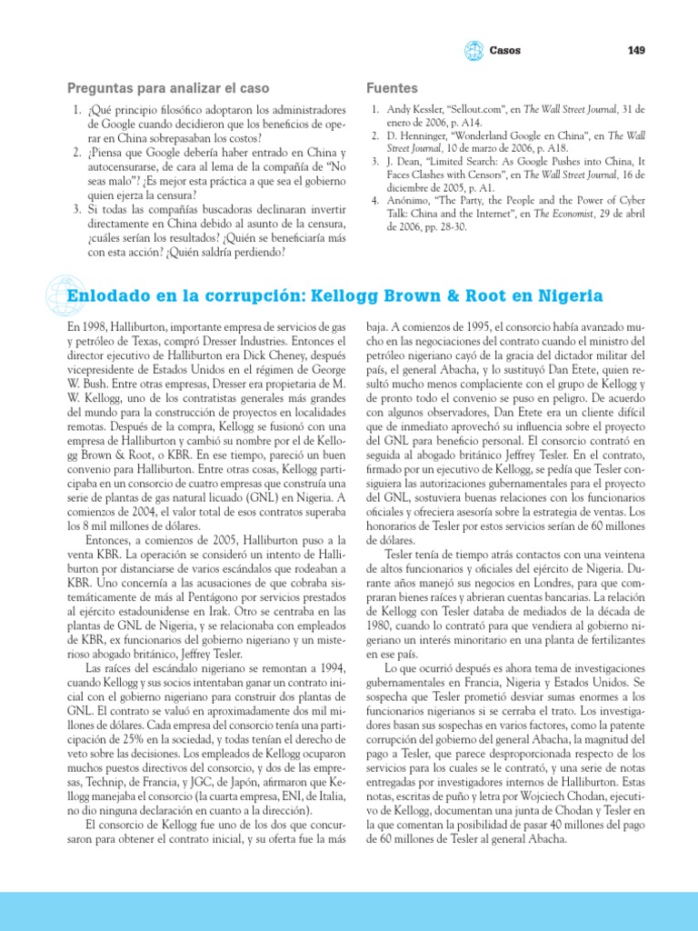 caso kellogg brown y root en nigeria | PDF