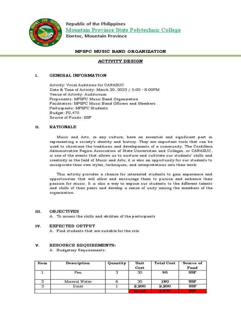 Activity Design | PDF