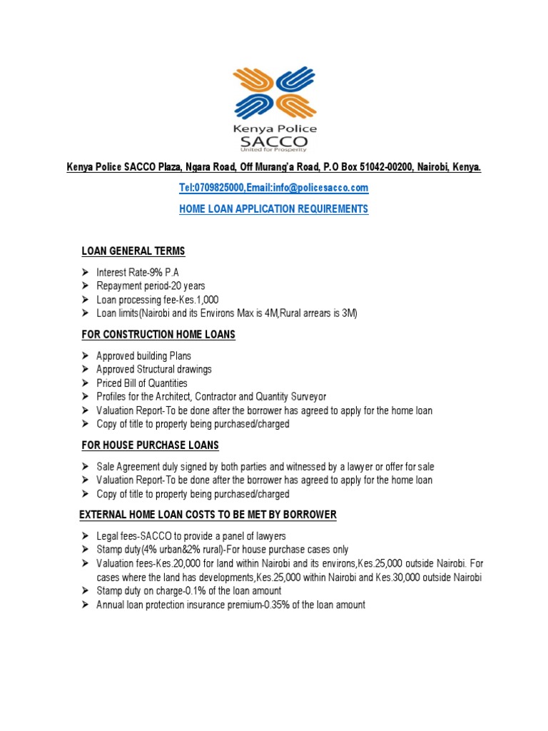 Home Loan Application Requirements | PDF