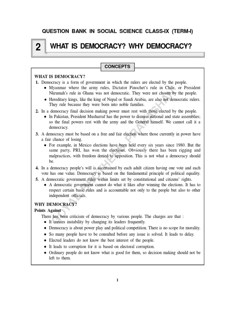 Understanding Democracy and Its Critiques | PDF | Democracy | Political ...
