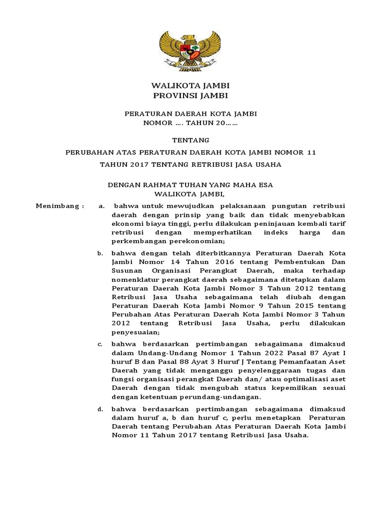 Draft Perda PKB | PDF