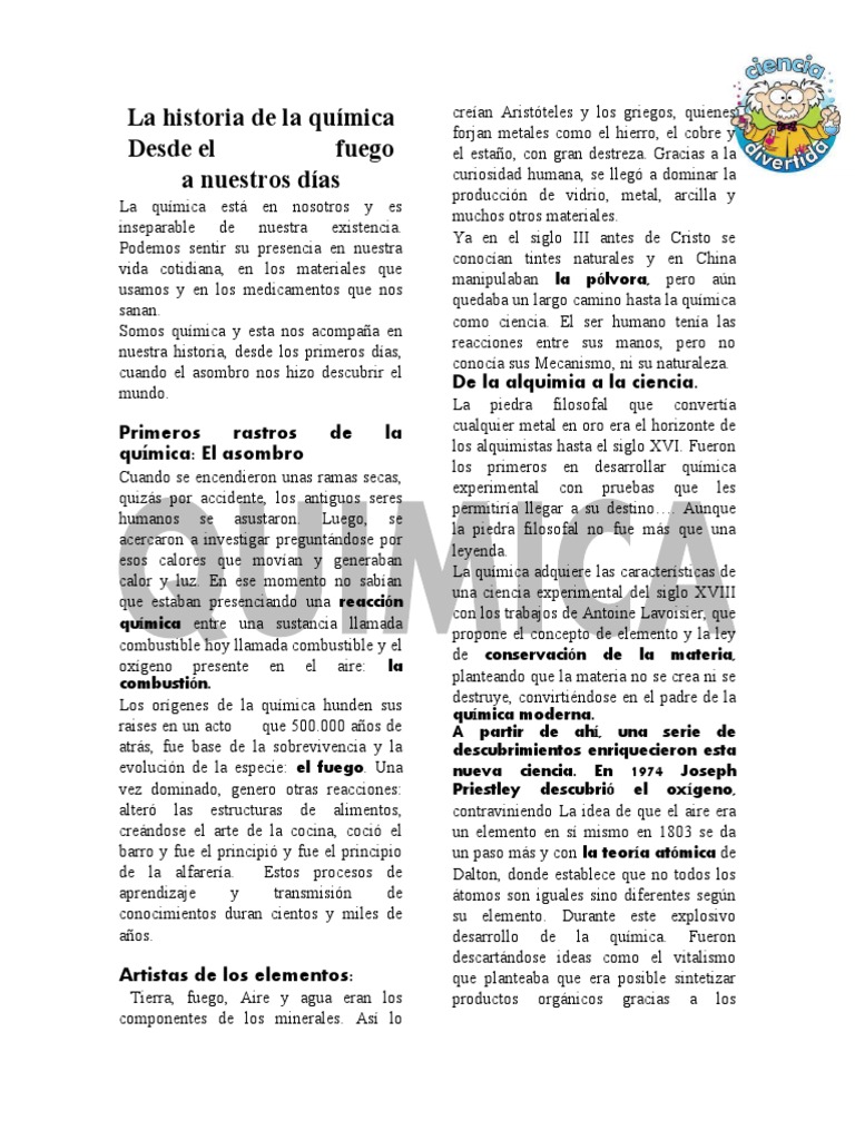 La Historia de La Quimica | PDF | Ciencias sociales