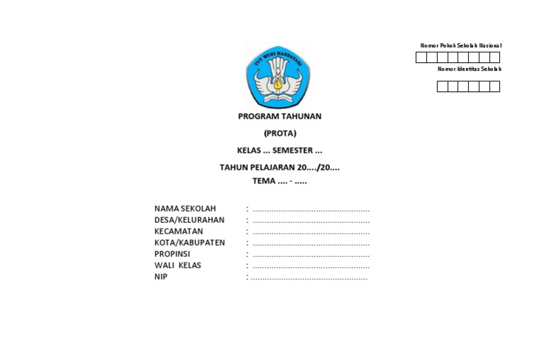 Program Tahunan Kelas SD 20../20.. | PDF