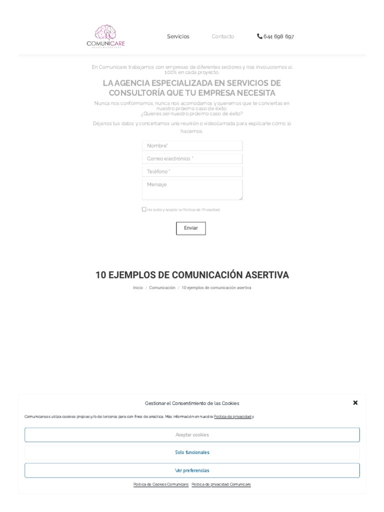 10 Ejemplos de Comunicación Asertiva - Comunicare | PDF