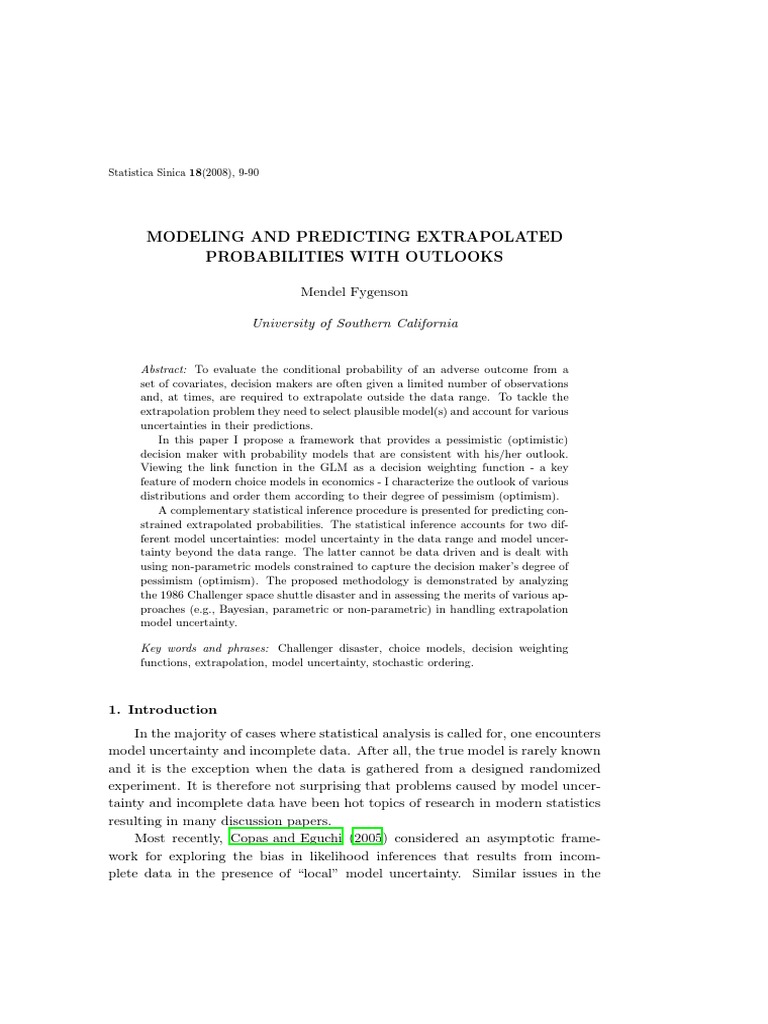 Extrapolation Methods Pdf Statistical Inference Statistics