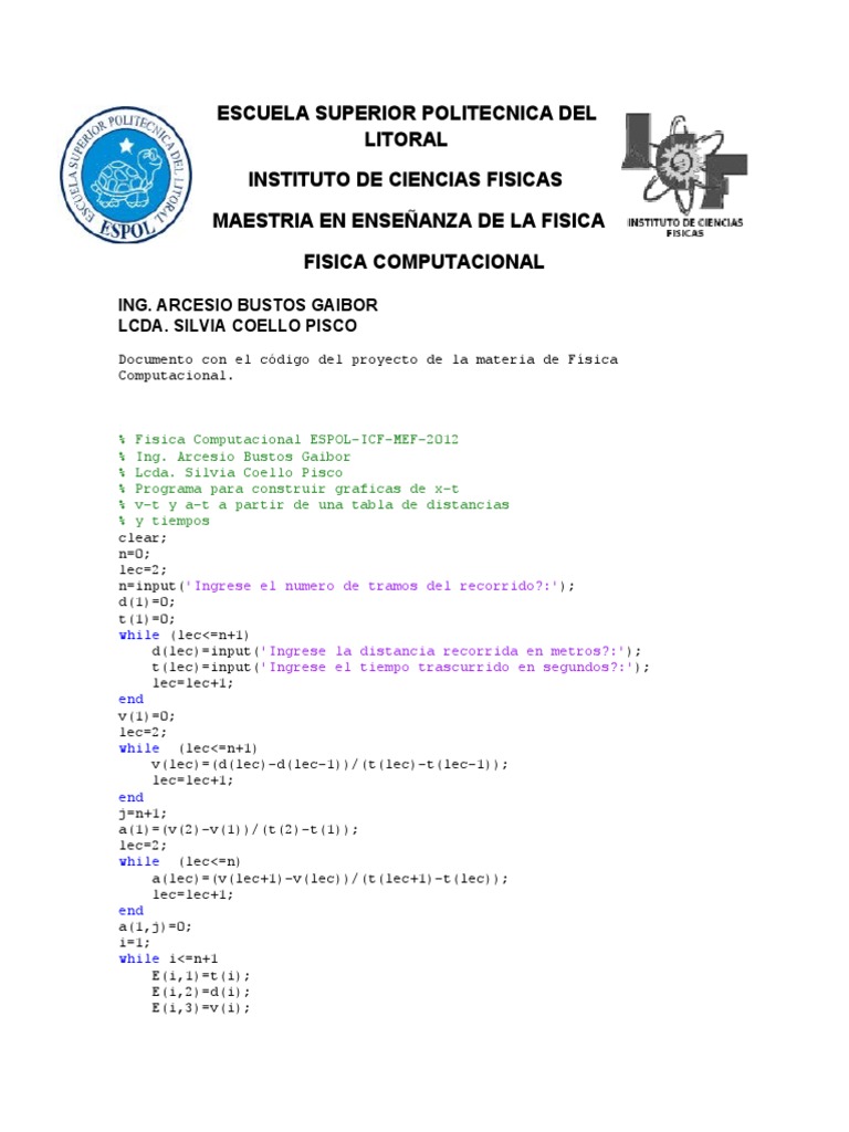 Proyecto Fisica Computacional | PDF
