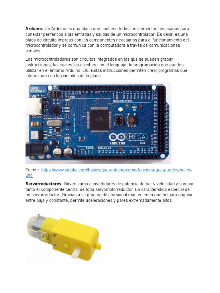 Conceptos Informe Carro Control Remoto | PDF | Arduino | Microcontrolador