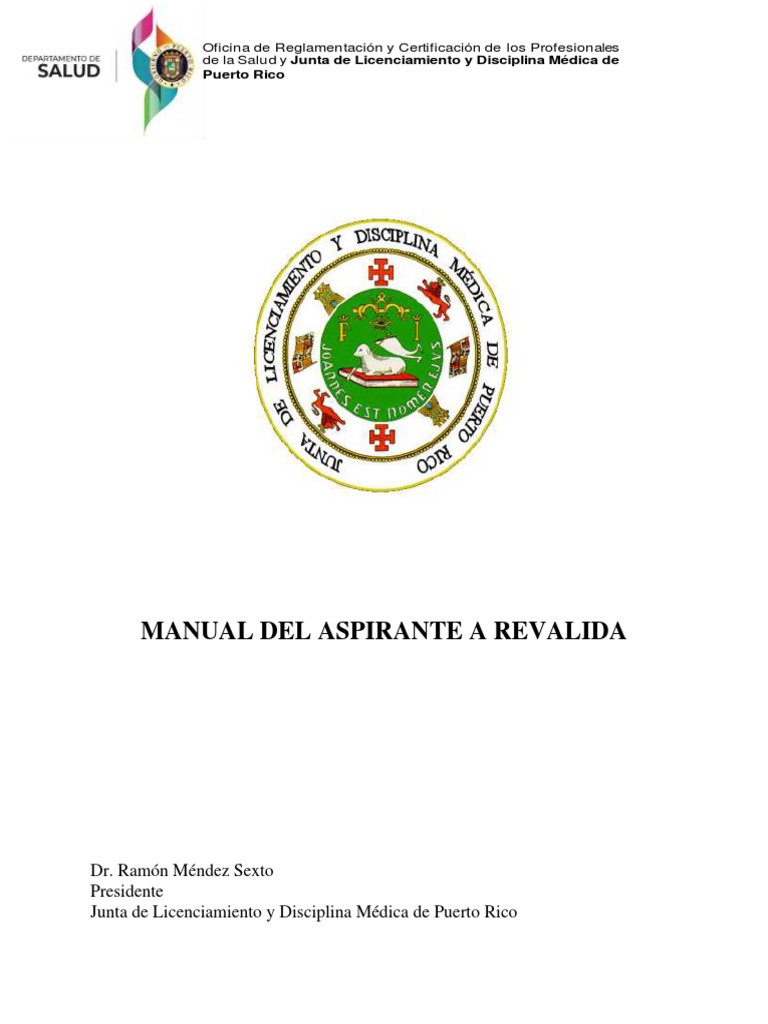 Manual Del Aspirante A Revalida JLDM | PDF