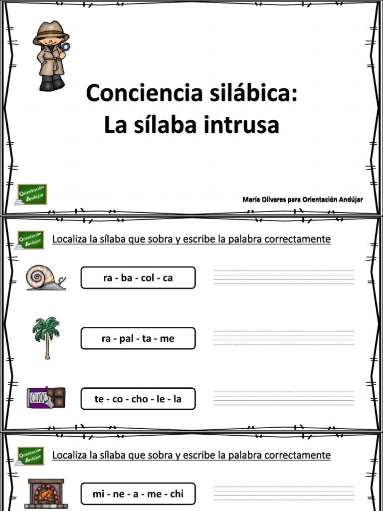 Conciencia Silabica Silaba Intrusa | PDF | Poesía