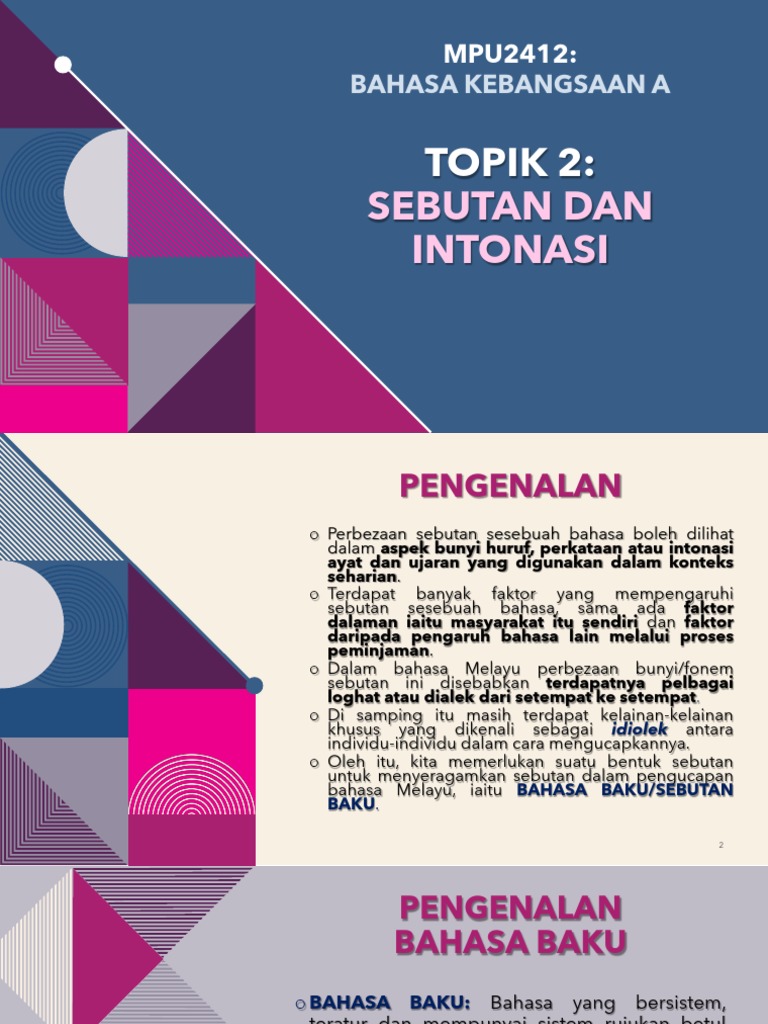 Sebutan Dan Intonasi | PDF