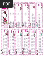 Tablas de Multiplicar Hello Kitty | PDF