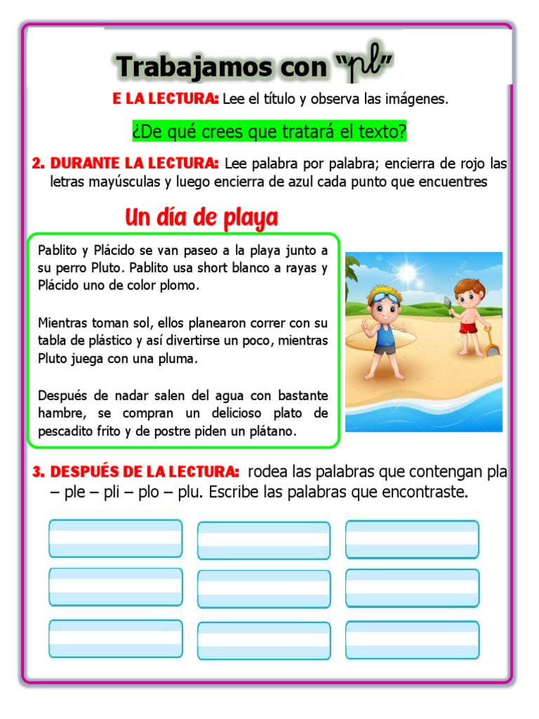 Lectoescritura - PL | PDF