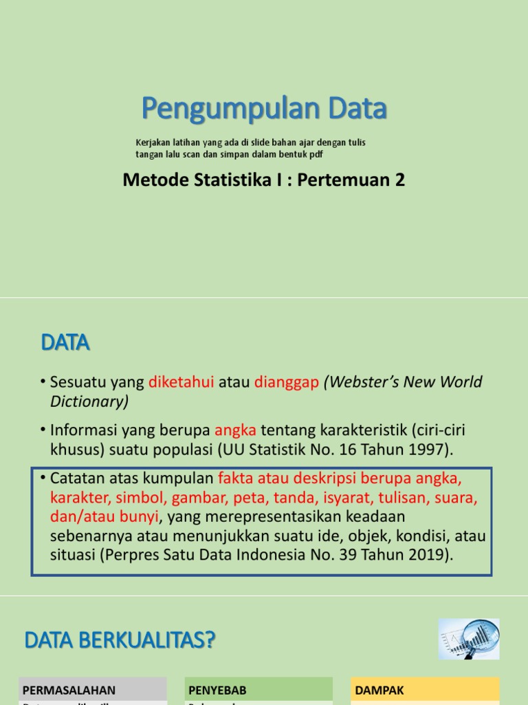 Metstat-1-2 Pengumpulan Data (150823) | PDF