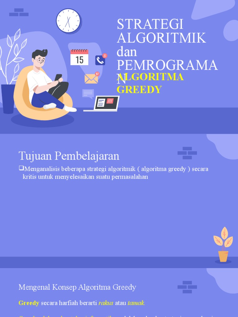Strategi Algoritmik Dan Pemrograman - Algoritma Greedy | PDF