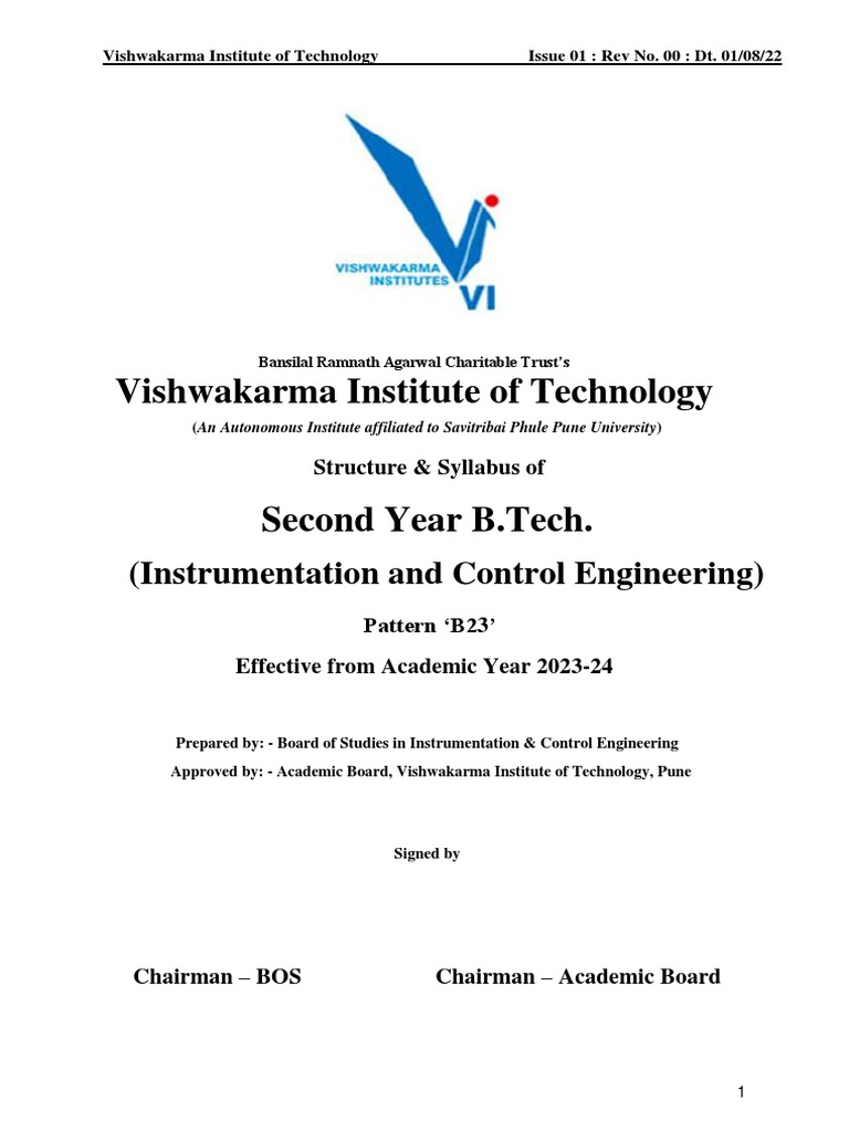 B.Tech Instrumentation Course Structure | PDF | Discrete Fourier ...