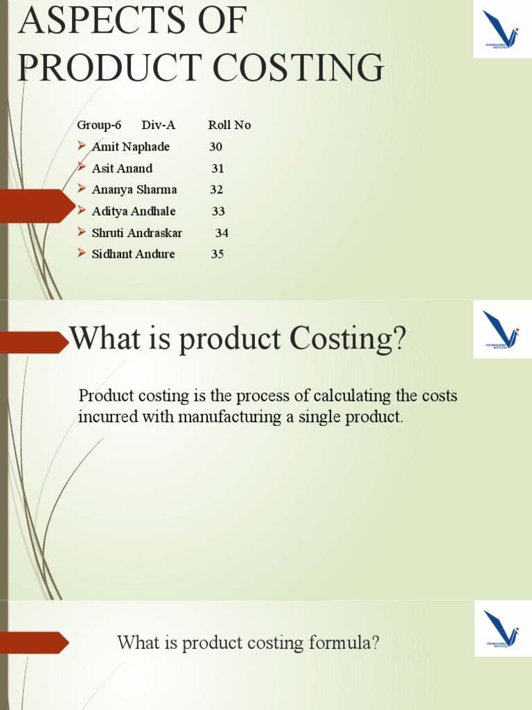 Aspects of Product Costing | PDF | Product (Business) | Life Cycle ...