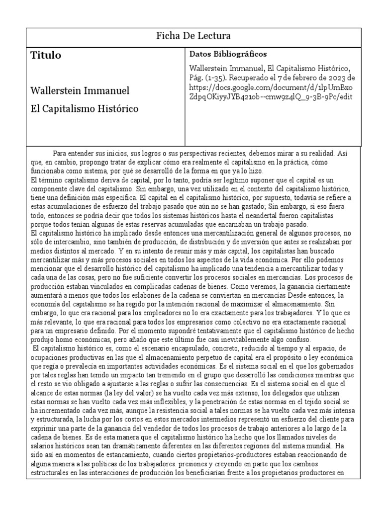 Lectura 2.0 - LCRA | PDF | Capitalismo | Capital (economía)